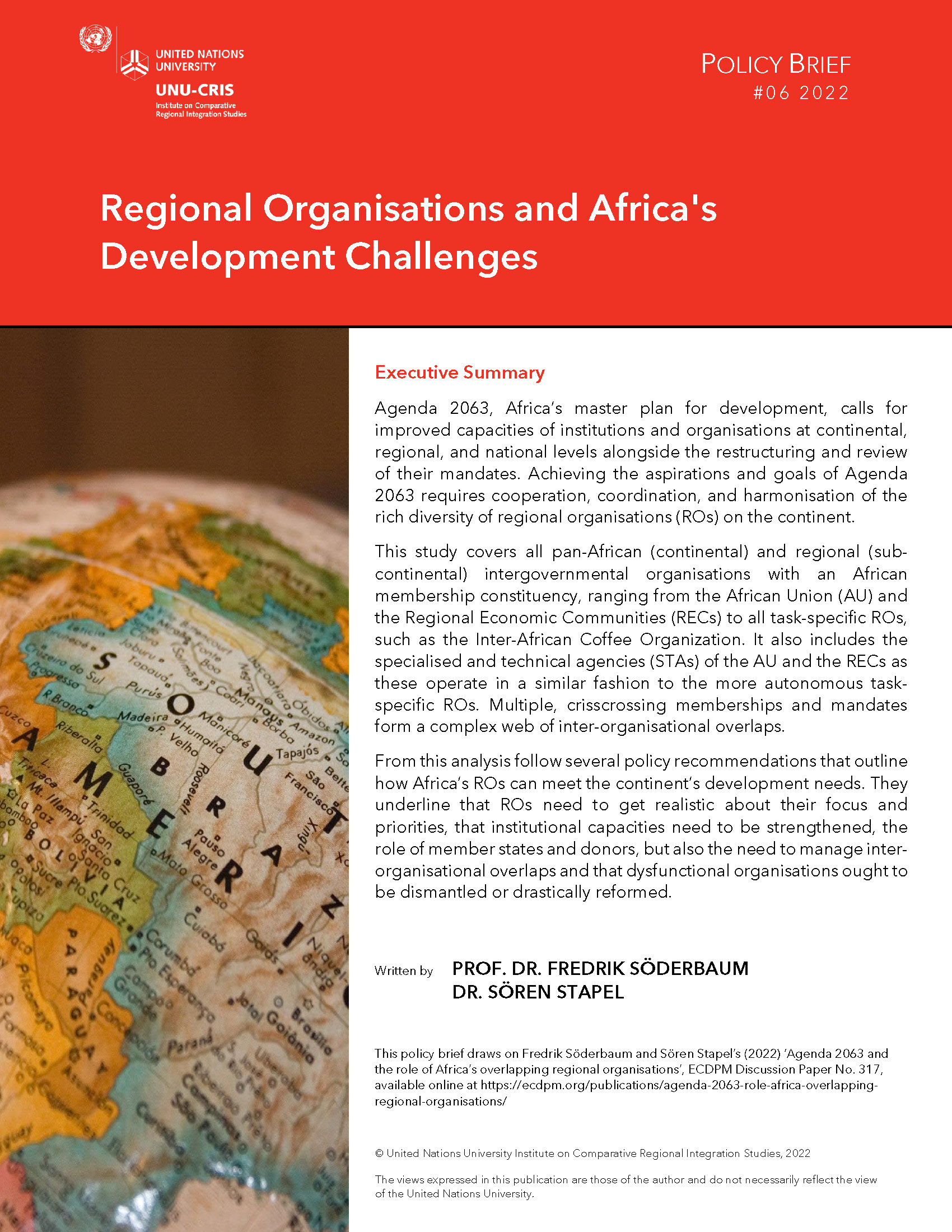 Regional Organisations and Africa's Development Challenges | UNU-CRIS