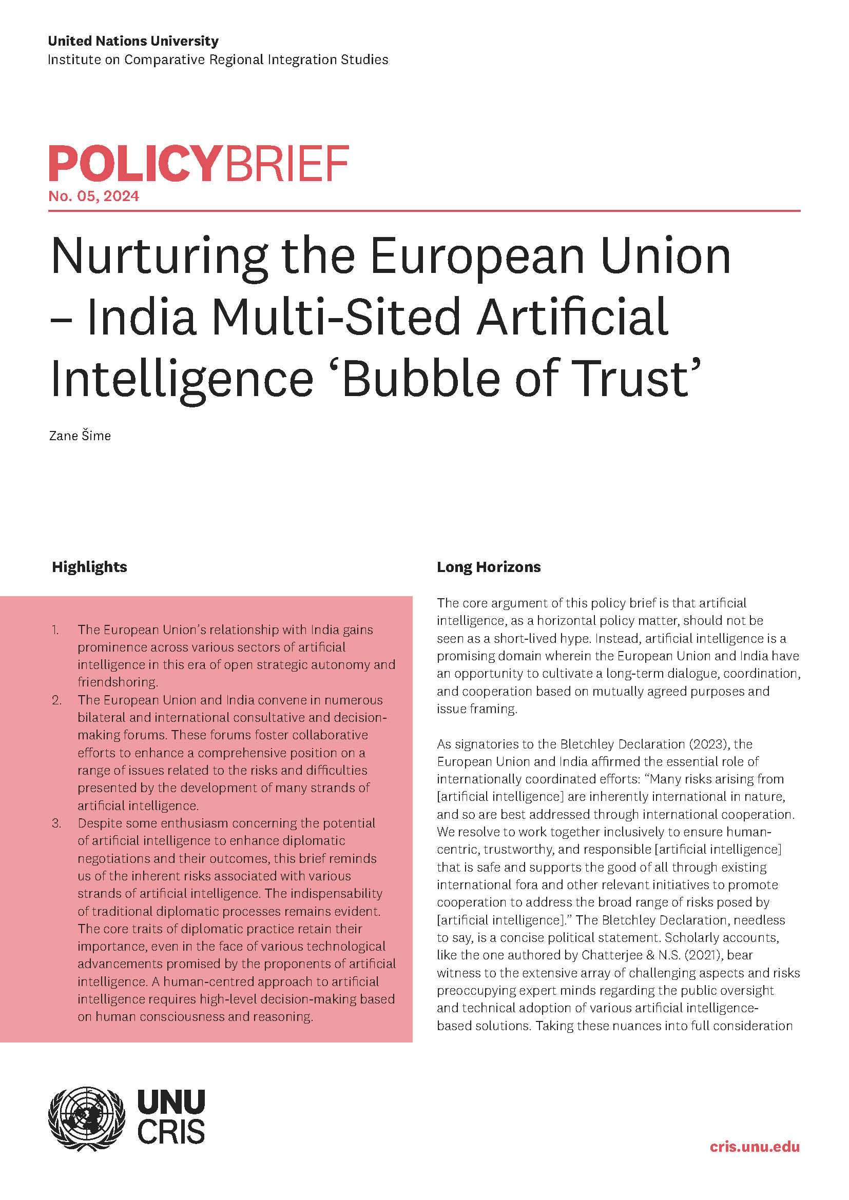 Nurturing the European Union – India Multi-Sited Artificial ...